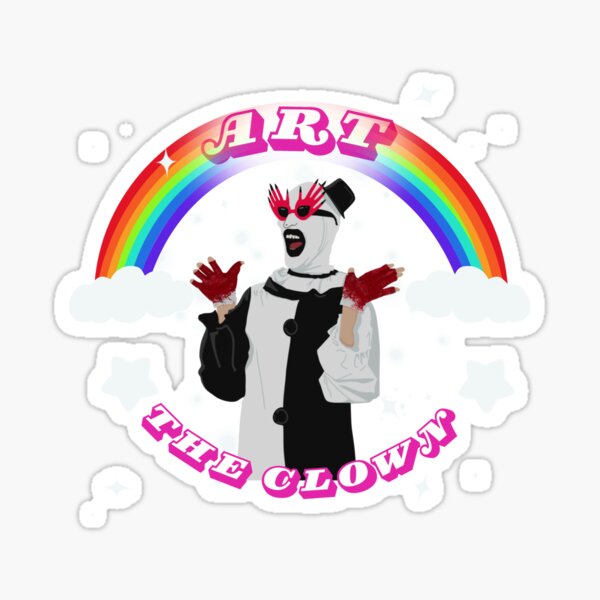 "Art the clown" Sticker for Sale by STAYOKBRAND | Redbubble