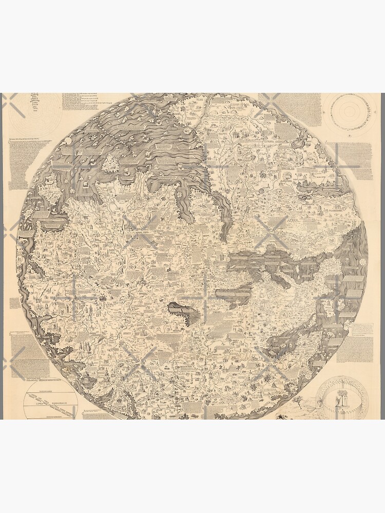 Fra Mauro's Mappa Mundi 1450 Tapestry
