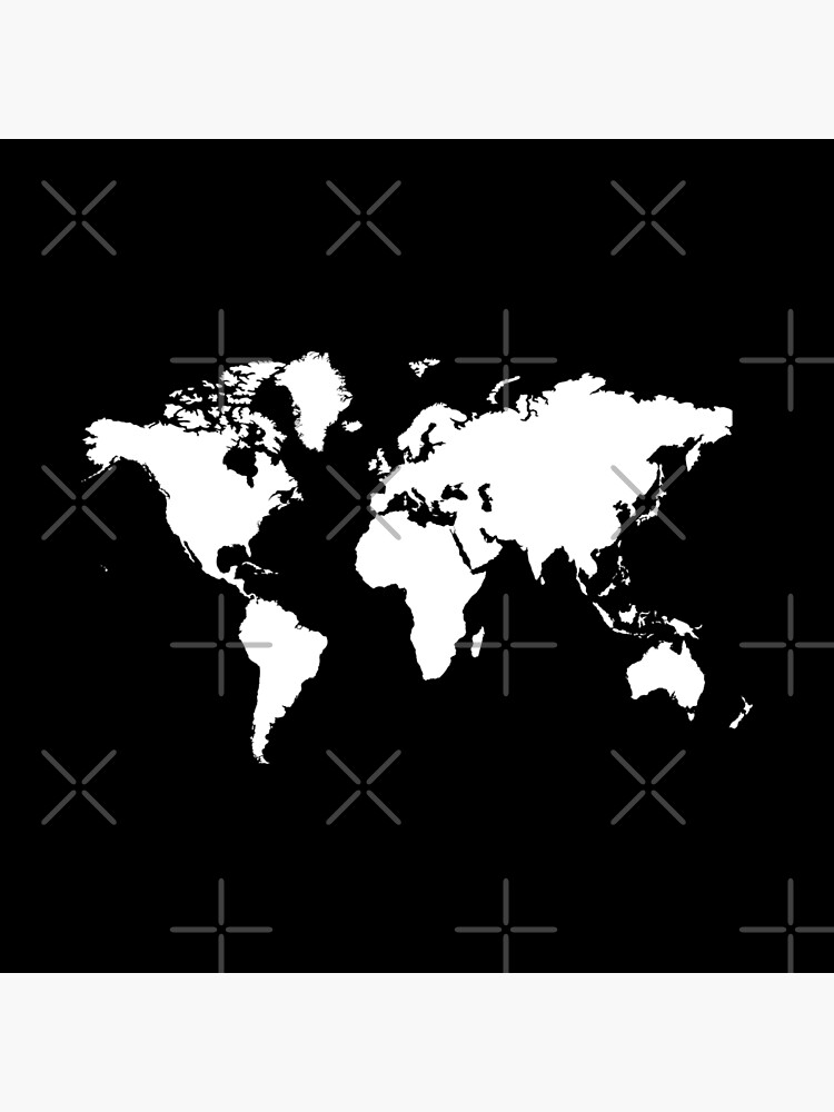 "Black and White World Map" Art Print by haroulita | Redbubble