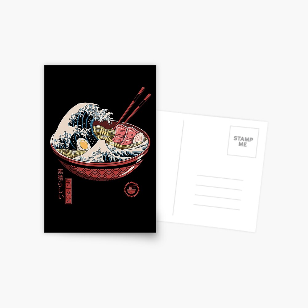 "Great Ramen Wave" Postcard for Sale by vincenttrinidad | Redbubble