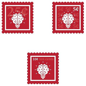 "Psychology | Cherry Red & White Stamps | College Psych Neuroscience ...