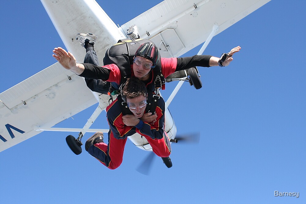 "Tandem Skydive Exit 2" by Barnesy | Redbubble