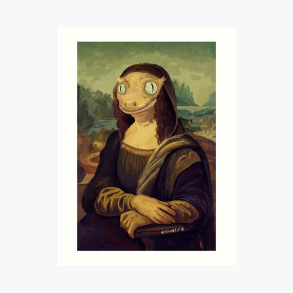 "Mona Lizard" Art Print by optimisteve | Redbubble