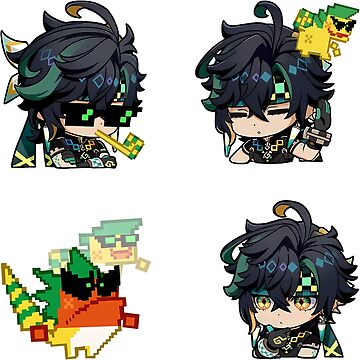 "Kinich Genshin Impact Chibi Stickers Set" Sticker for Sale by dudu ...