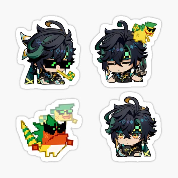 "Kinich Genshin Impact Chibi Stickers Set" Sticker for Sale by dudu ...