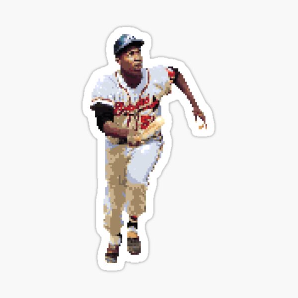 "Hank Aaron" Sticker for Sale by pixelsports2 | Redbubble