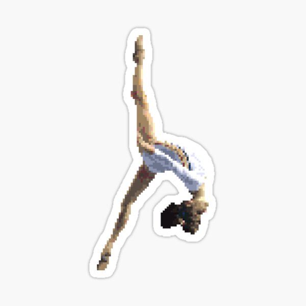 "Nadia Comaneci" Sticker for Sale by pixelsports2 | Redbubble