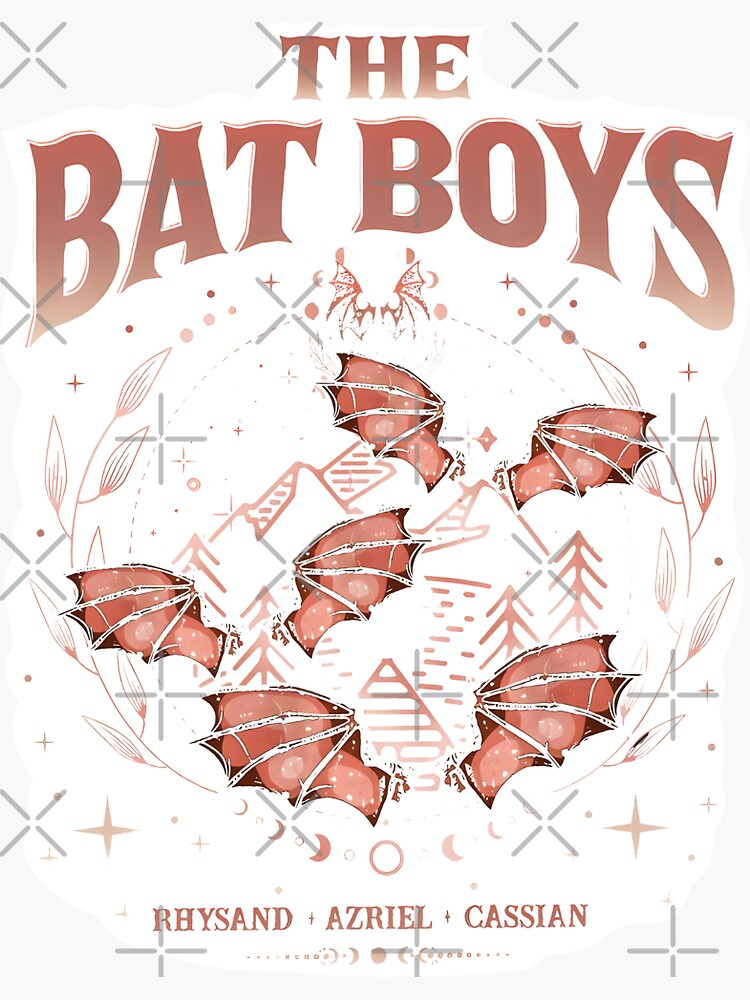 "The Bat Boys ACOTAR design " Sticker for Sale by CEB1700 | Redbubble