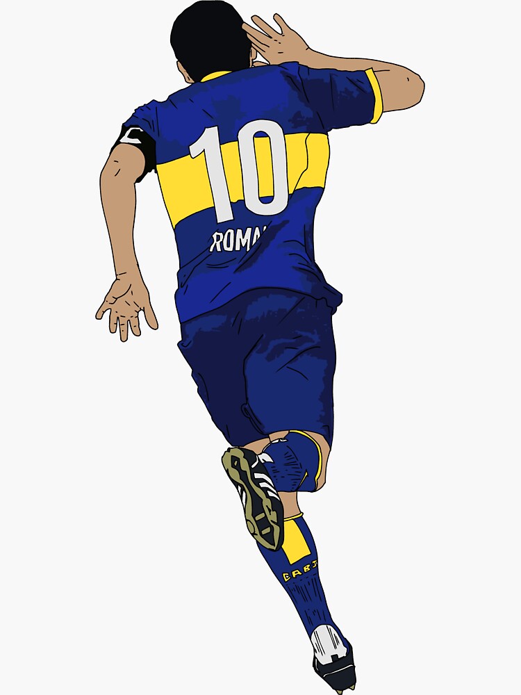 "Riquelme Juan Roman JRR Retro Football Argentina CABJ" Sticker by ...