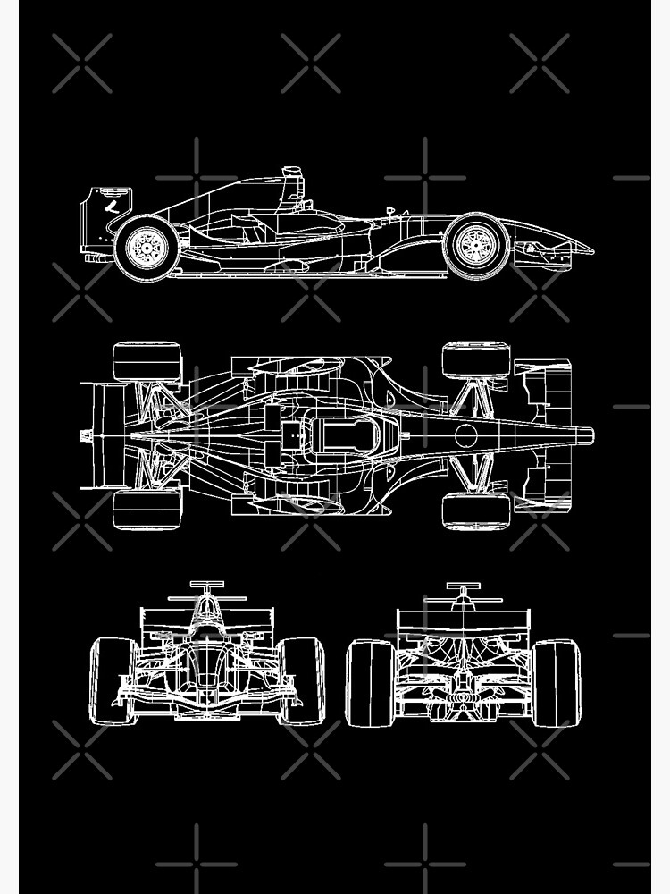 "Race car blueprint project" Spiral Notebook for Sale by ideasfinder ...