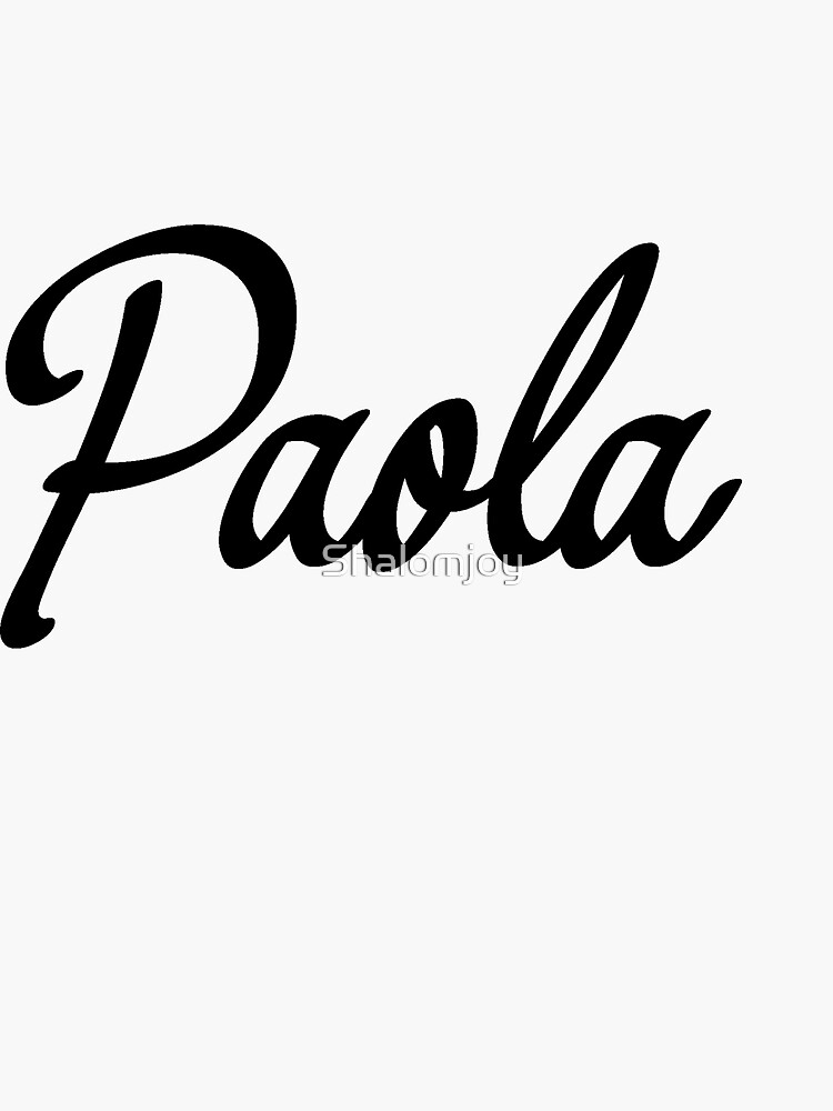 "Paola" Sticker for Sale by Shalomjoy | Redbubble