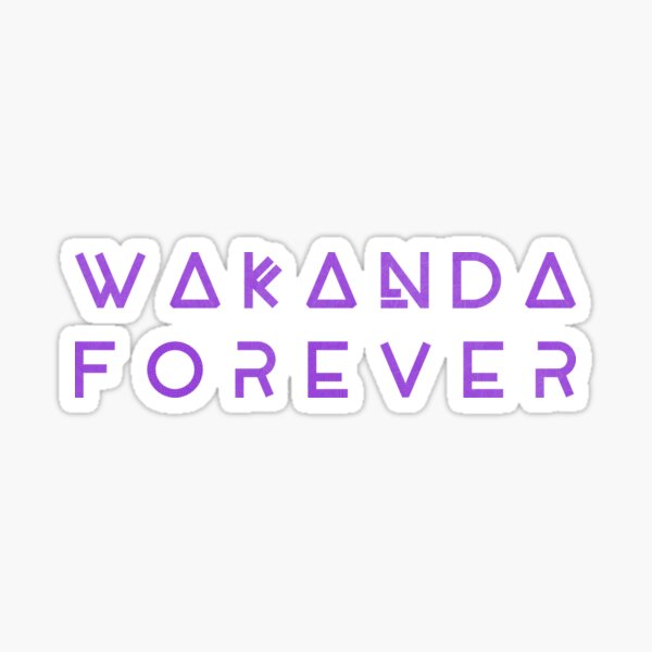 "Wakanda Forever" Sticker by ao01 | Redbubble