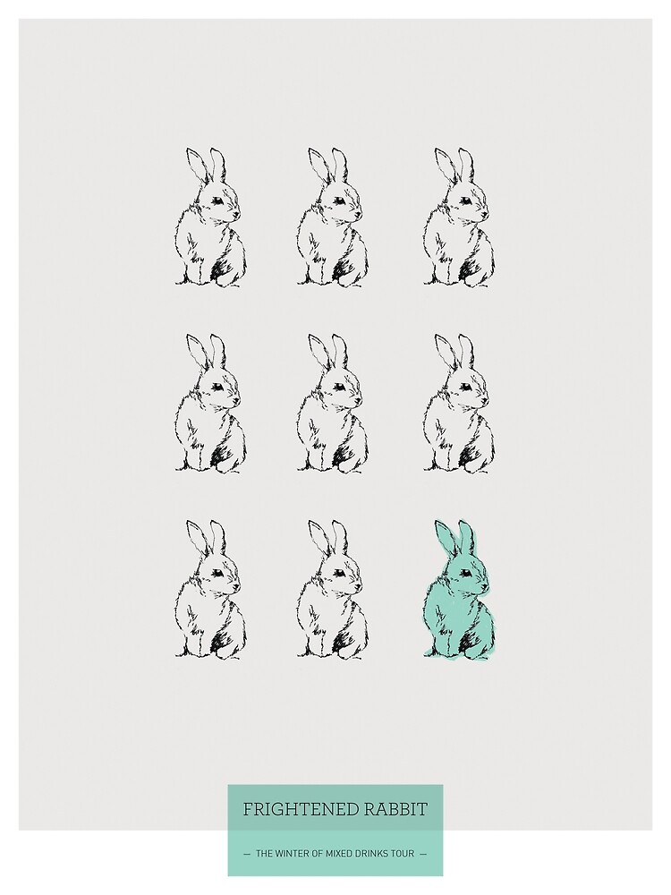 "Frightened Rabbit Print" Art Print for Sale by clewandowski | Redbubble