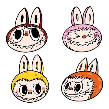 "Labubu monster sticker pack" Sticker for Sale by retrippy | Redbubble