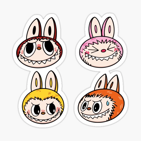 "Labubu monster sticker pack" Sticker for Sale by retrippy | Redbubble