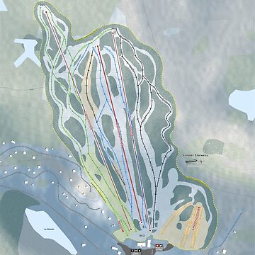 "Sommet Edelweiss Resort Trail Map" Sticker for Sale by mapsynergy ...