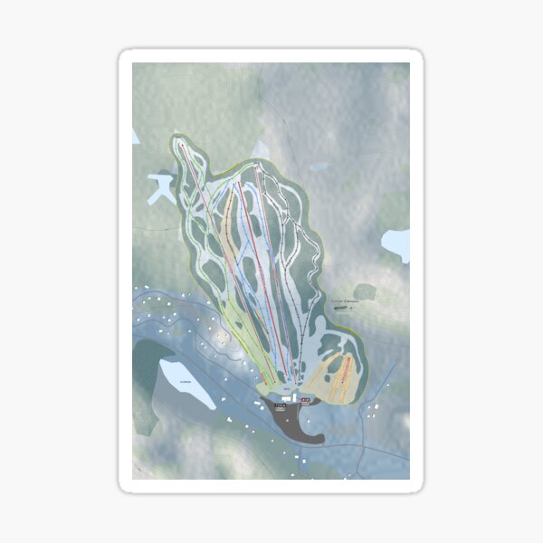"Sommet Edelweiss Resort Trail Map" Sticker for Sale by mapsynergy ...