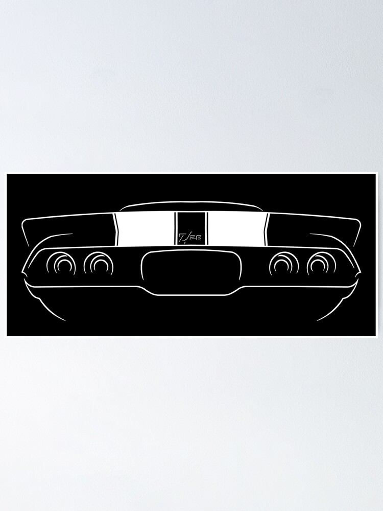 "1970 Chevy Camaro - Rear Stencil, white" Poster by mal-photography ...