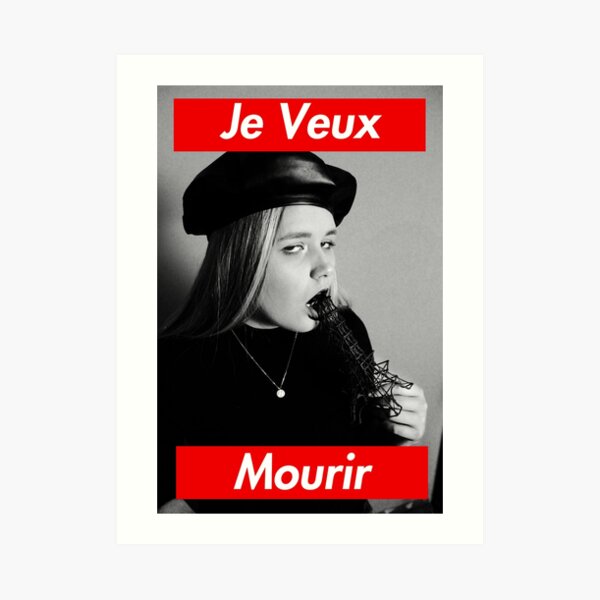 Impression artistique « Je Veux Mourir - Inspiration de Barbara Kruger ...