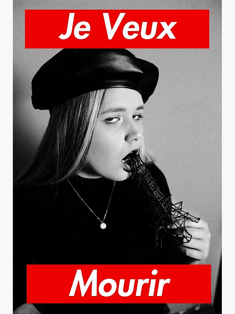 Impression artistique « Je Veux Mourir - Inspiration de Barbara Kruger ...