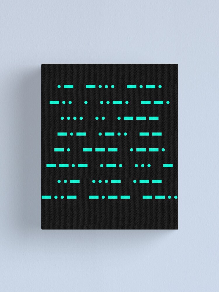 "Morse Code SOS Radio Navy Boat Captain Mnemonic Alphabet" Canvas Print ...