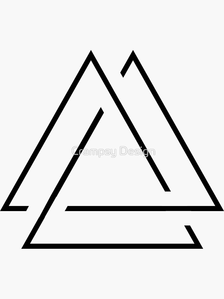 "Three Triangles Design" Sticker by Crampsy | Redbubble