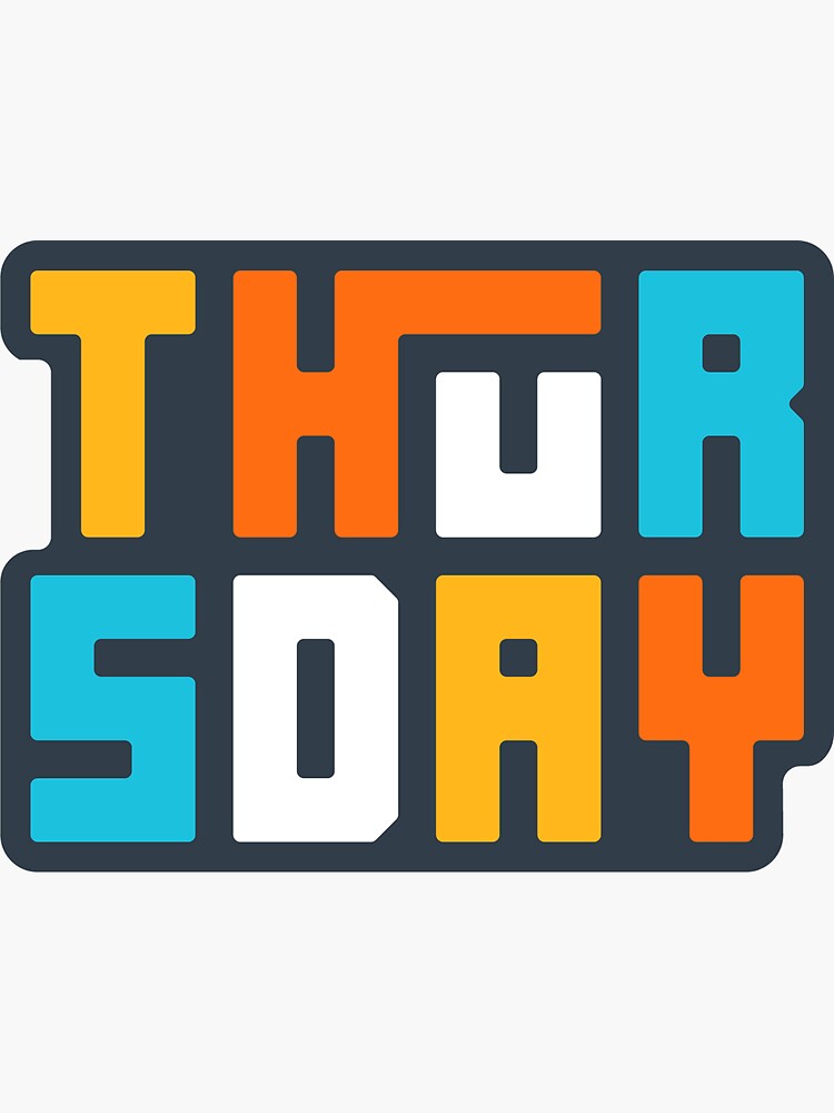 "Thursday " Sticker for Sale by imamsoe | Redbubble