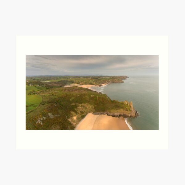 "Tor Bay and The Great To on the Gower peninsular" Art Print for Sale ...