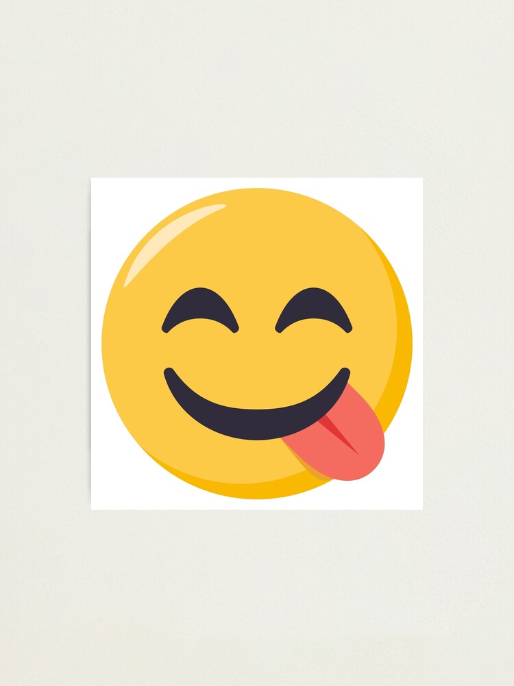 Lámina fotográfica «JoyPixels ™ Cara saboreando comida Emoji» de ...