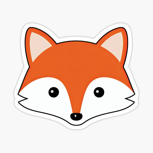 "Fox Face" Sticker for Sale by mrdavidhowell | Redbubble
