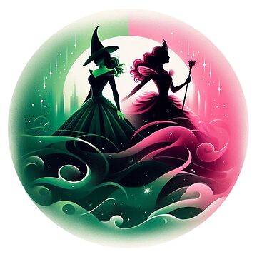 "Elphaba & Glinda Wicked the Musical Defying Gravity" Art Print for ...