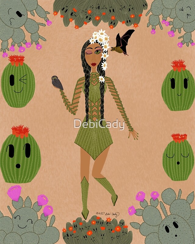 "Sonoran Desert Cactus Faerie " by DebiCady | Redbubble