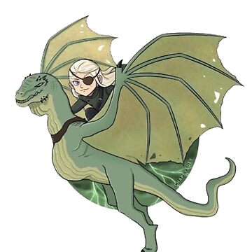 "Aemond and Vhagar" Sticker for Sale by sunfyrethegold | Redbubble