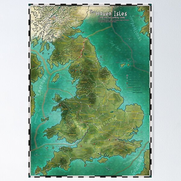 "The Haven Isles Map" Poster for Sale by glynnseal | Redbubble
