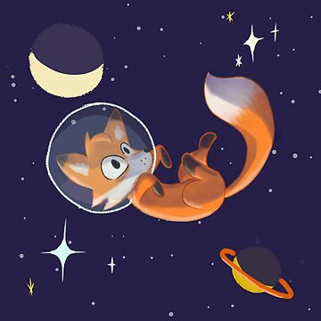 "Fox in Space " Sticker for Sale by nerdycookie01 | Redbubble