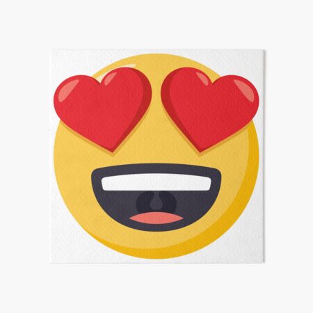 "JoyPixels™ Smiling Face with Heart Eyes Emoji" Art Board Print for ...