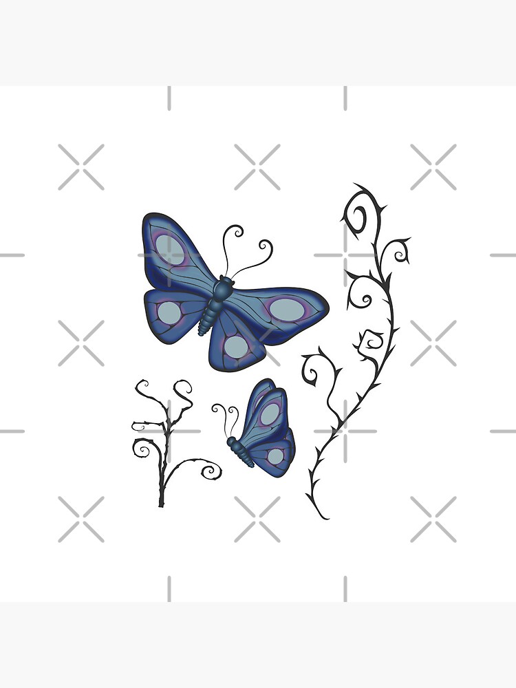 "Sticker Sheet Corpse Bride - Butterflies & Thorn" Pin for Sale by ...