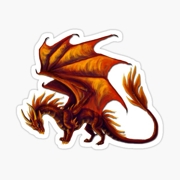 "Pyro Dragon" Sticker for Sale by Unicornarama | Redbubble