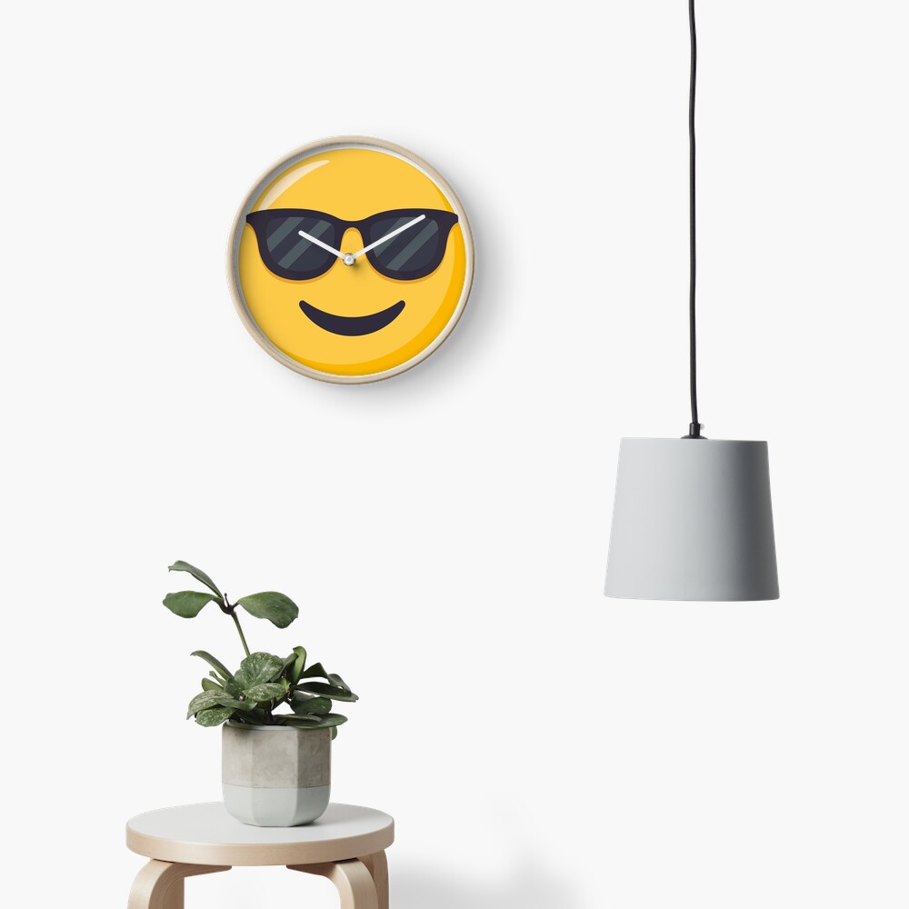 "JoyPixels™ Smiling Face with Sunglasses Emoji" Clock by joypixels ...