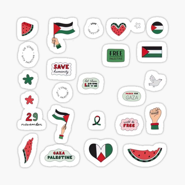 "Watermelon Palestine, Collection set, Free Palestine" Sticker for Sale ...