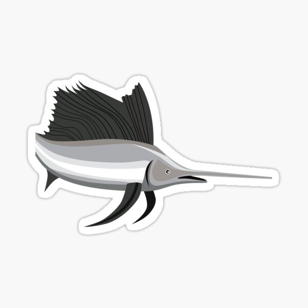 "Billfish Jumping Retro" Sticker for Sale by retrovectors | Redbubble