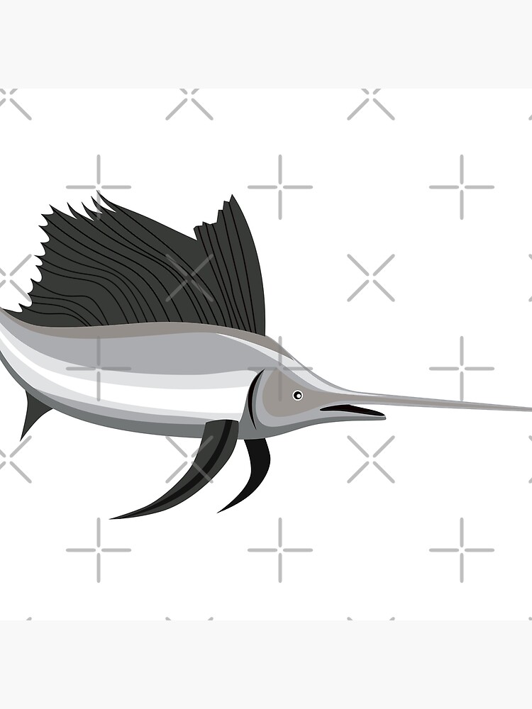 "Billfish Jumping Retro" Poster by retrovectors | Redbubble