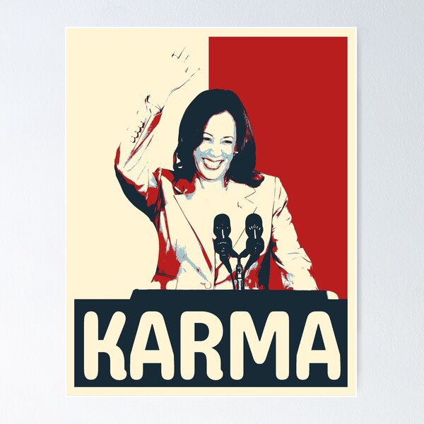 "Kamala Harris Karma 2024 American pop style " Poster for Sale by ...