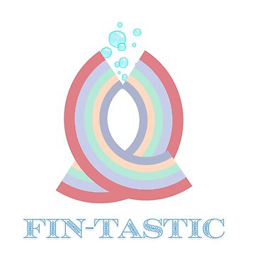 "FINTASTIC" Sticker for Sale by DigiArtClub | Redbubble