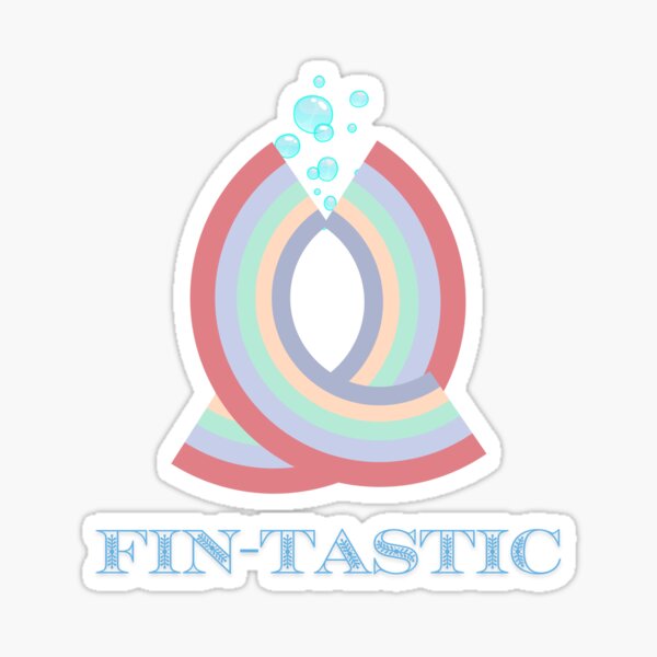 "FINTASTIC" Sticker for Sale by DigiArtClub | Redbubble