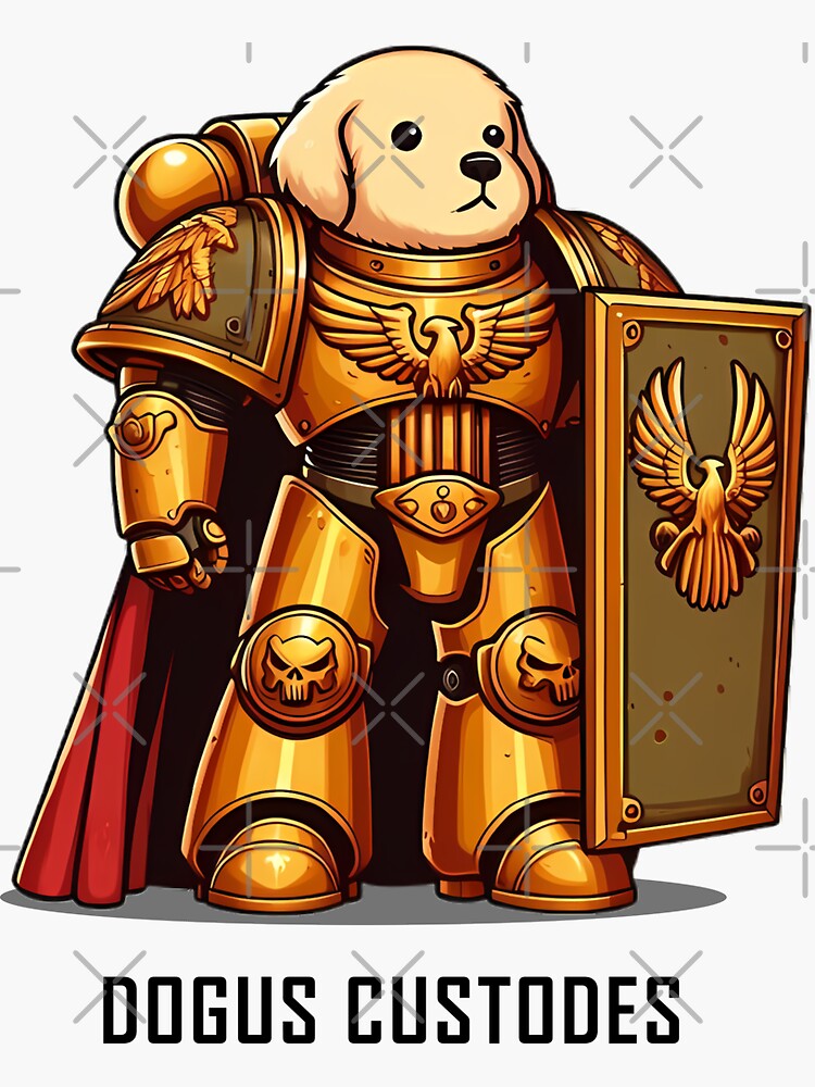 "WH 40K | Adeptus Custodes Dog 01" Sticker by D-Mente | Redbubble