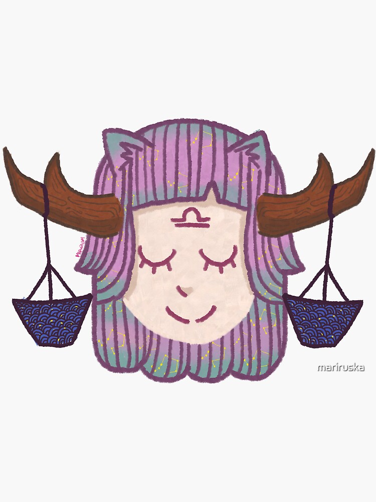 "Lady Libra" Sticker for Sale by mariruska | Redbubble