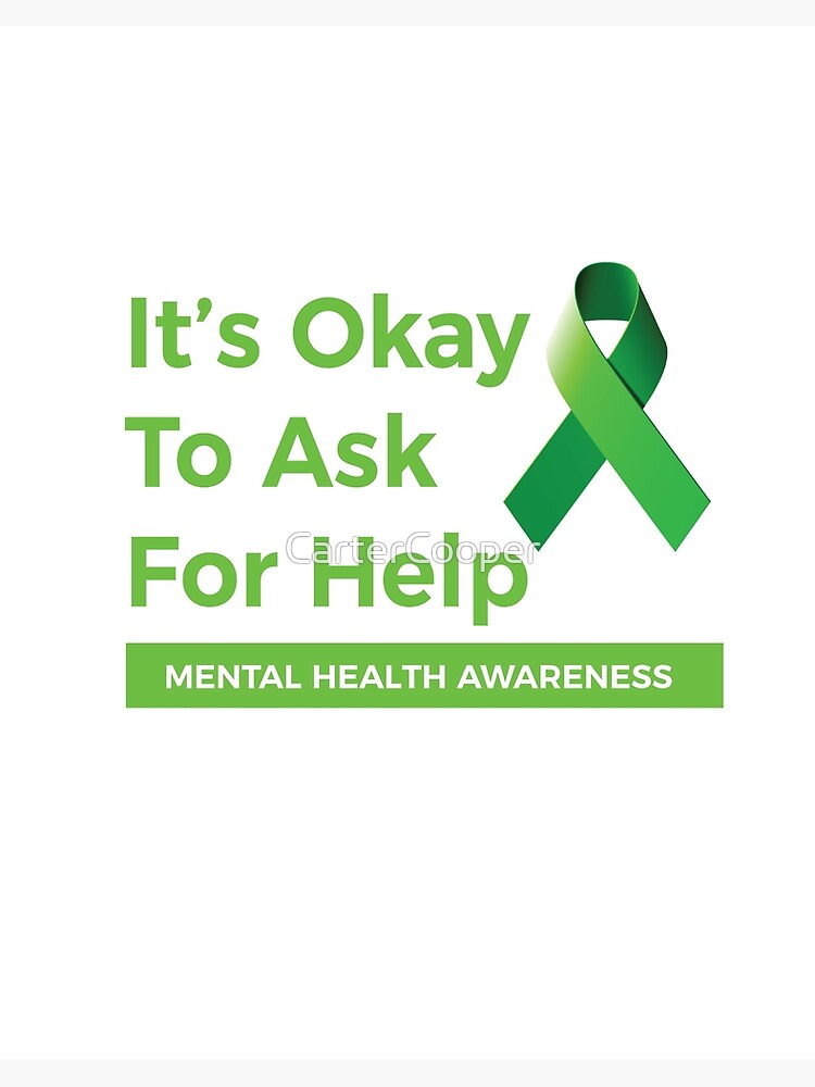 "Mental Health Awareness Month - It's Okay To Ask For Health" Art Board ...