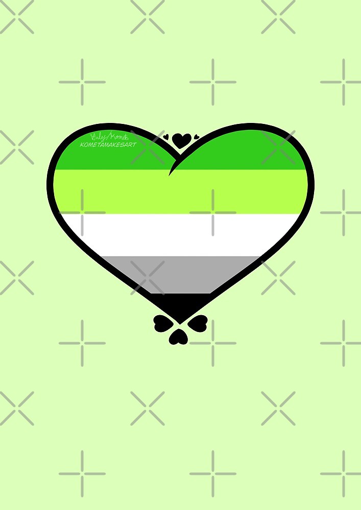 "Aromantic Heart - Solid Colour" by KometaMakesArt | Redbubble