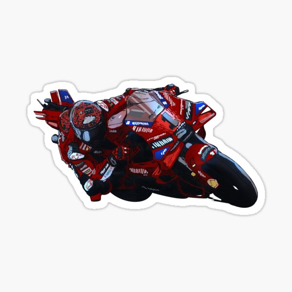 "motogp champion rider" Sticker for Sale by kattealights | Redbubble
